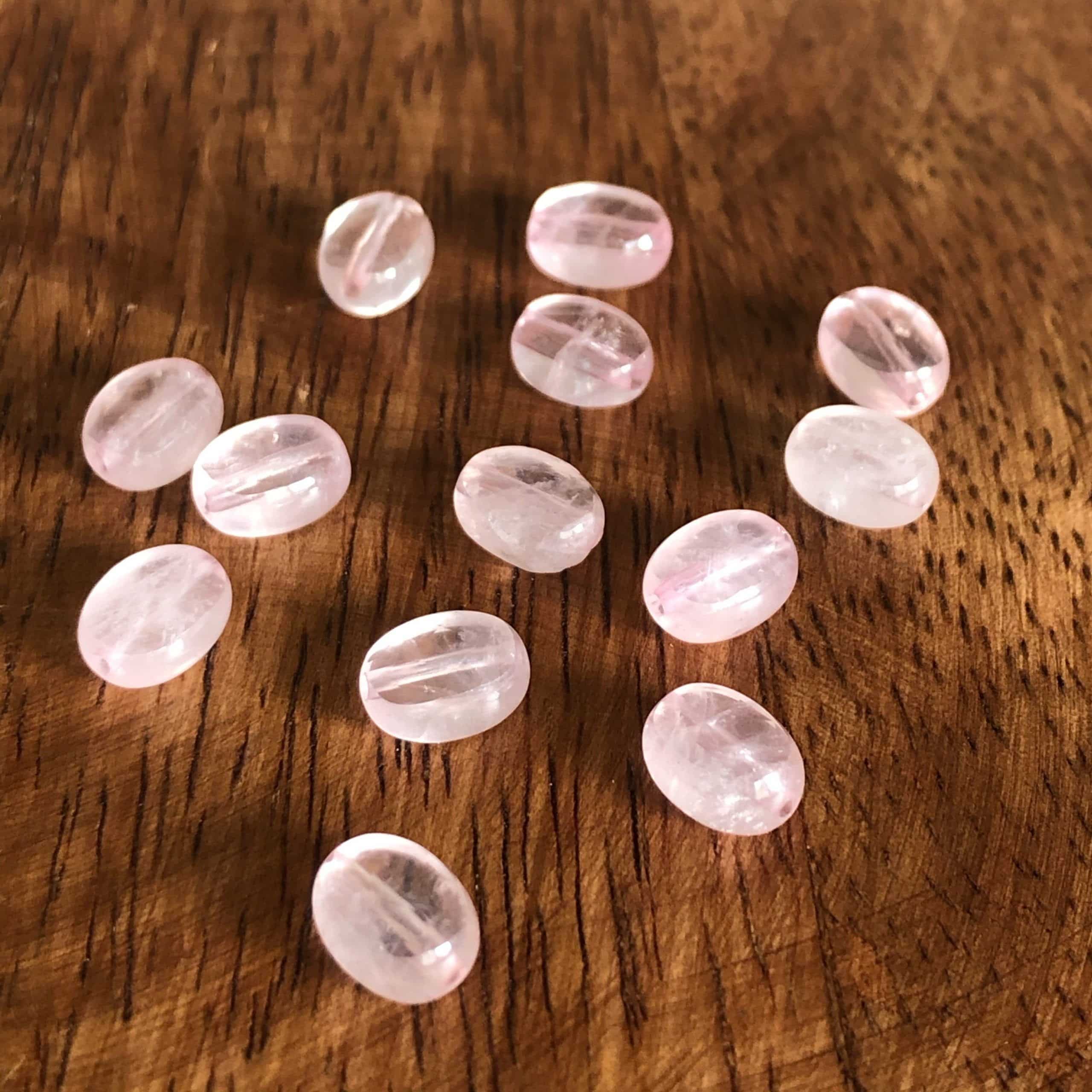 Perle en Quartz rose 8x6mm – Stones Boutique